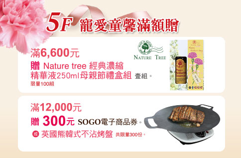 5F 2024年童裝母親節活動|最新活動內容|台北忠孝館|遠東SOGO百貨